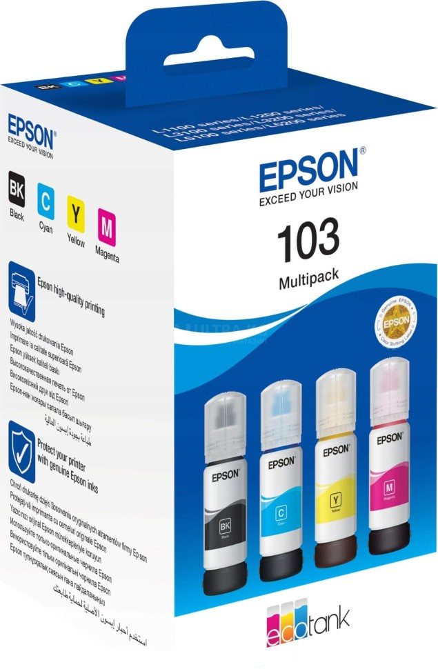 Купить Краска Epson (C13T00S64A) 103 Multipack EcoTank L3100/L3101 ...